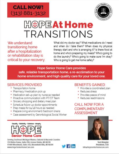 HOPE At Home Transitions – Hope Senior Home Care